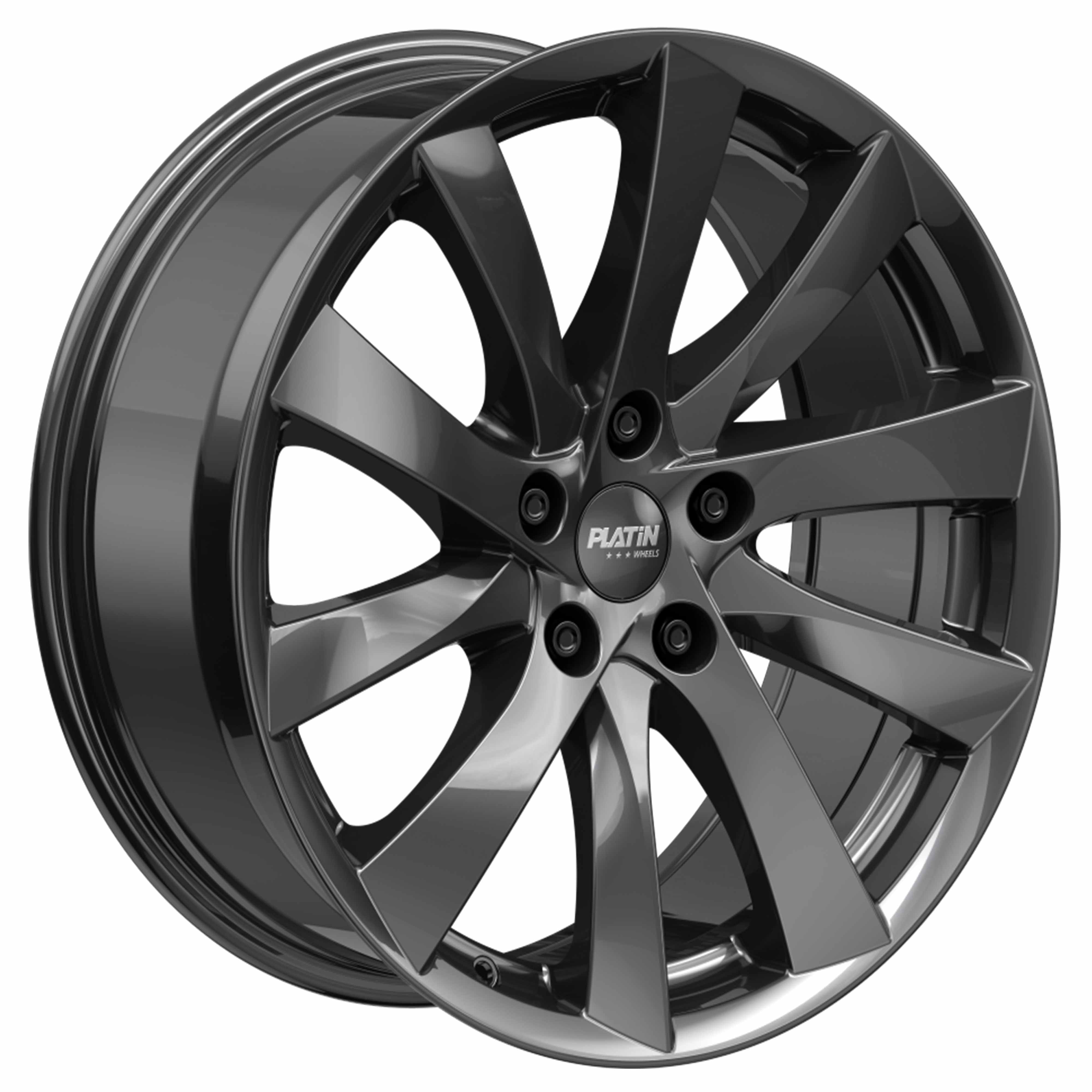 Tesla Model 3 Felgen / Kompletträder - Platin P106 Dark Anthrazit in 18 ...